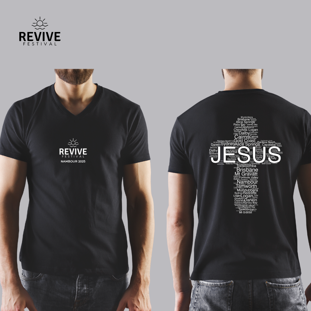Nambour Revive Cross | unisex tee | Random Act Of Worship Limited